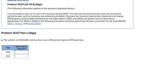 Solved Problem 10 67 LO 10 3 Algo The Following Chegg