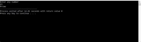 C Program For Whether A Number Is Prime Or Not