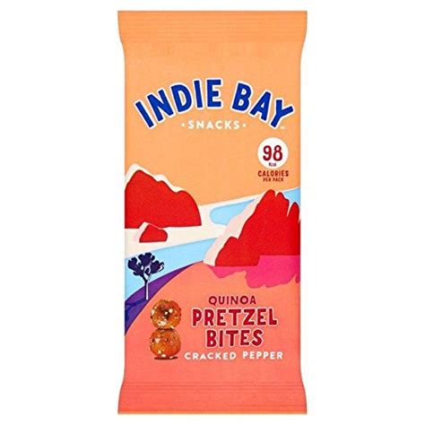 Indie Bay Snacks Quinoa Pretzel Bites With Cracked Pepper