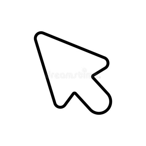 Computer Mouse Click Cursor Gray Arrow Icons Set Vector Illustration Stock Vector