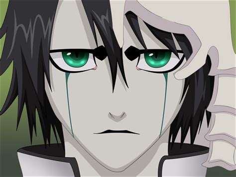 All Male Black Hair Bleach Close Green Eyes Male Short Hair Ulquiorra