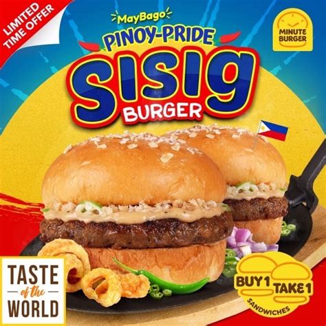 Minute Burger Tikman Ang Bagong Sisig Burger Ang Burger