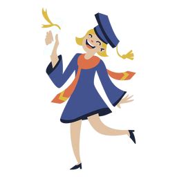 Girl Graduation Flat PNG SVG Design For T Shirts