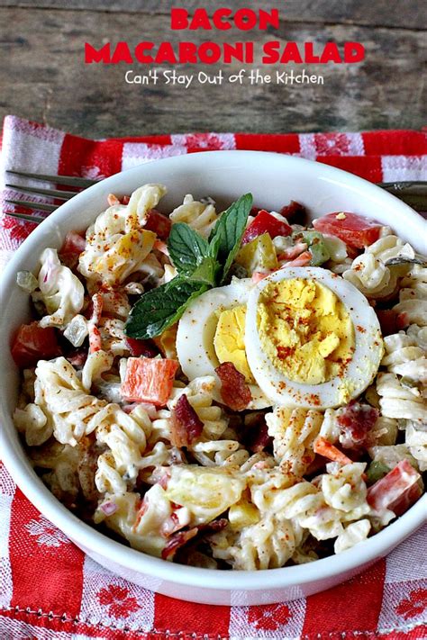 Bacon Macaroni Salad Cant Stay Out Of The Kitchen