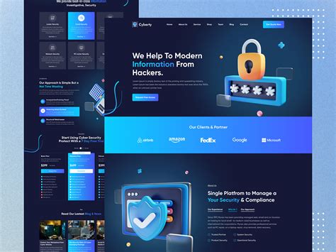 Cyber Security Landing Page Design Behance