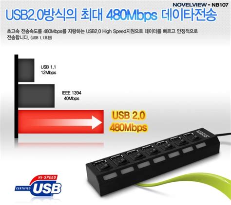 [노벨뷰]7포트 Usb허브 Nb107 출시 파격특가행사 5 000원 Usb허브유전원 무전원 네이버 블로그