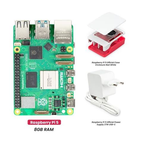 Paket Raspberry Pi 5 8GB RAM With Official Power Supply And Case Digiware Store