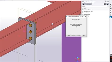 Tekla Structurescreate Custom Connectionscomponents Youtube