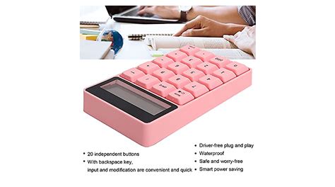 Wireless Number Pad And Calculator 2 In 1 Numeric Keypad