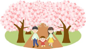 桜の花見イラスト 無料フリー 素材Good