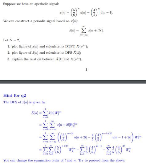 Solved Suppose We Have An Aperiodic Signal