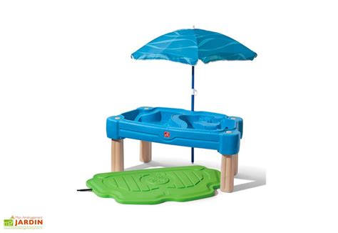 Table Sable Et Eau Avec Parasol Cascade X Cm Step