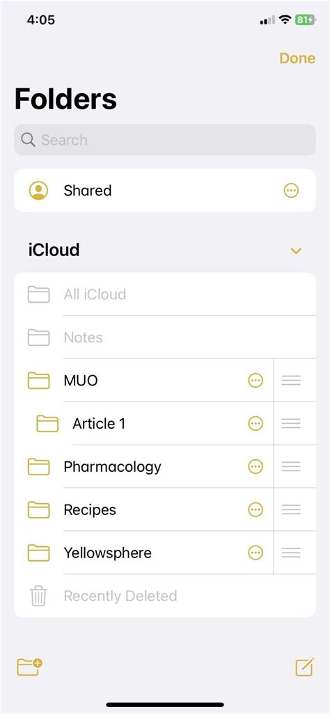 how to organize notes on your iphone using folders