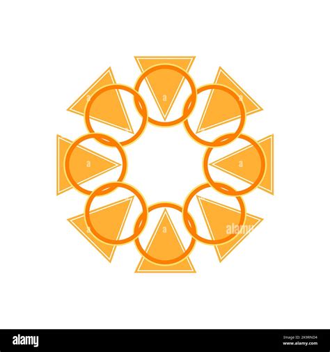 Abstract Element On White Background Shape Of Circles And Triangles