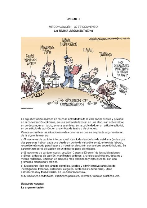 Unidad 3 Trama Argumentativa 2022 Unidad 3 Me ConvencÉs ¡o Te