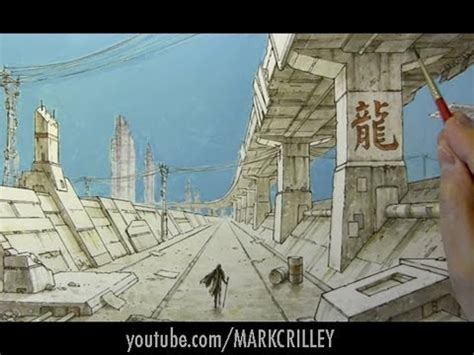 Drawing Time Lapse Dystopian Cityscape Youtube