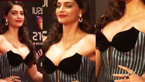 Sonam Kapoor Hot In Blue Gown Dress At Stardust Awards 2015 Video