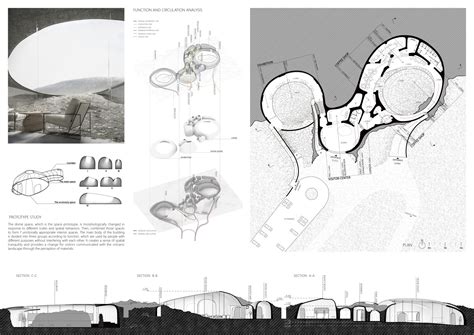 Architecture Project Volcanic Rock Interior Within Earth Sheltered