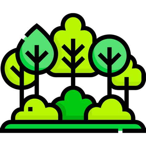 Forest Detailed Straight Lineal Color Icon