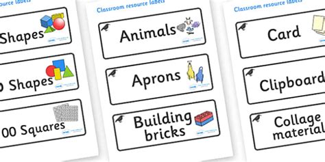 Free Raven Themed Editable Classroom Resource Labels