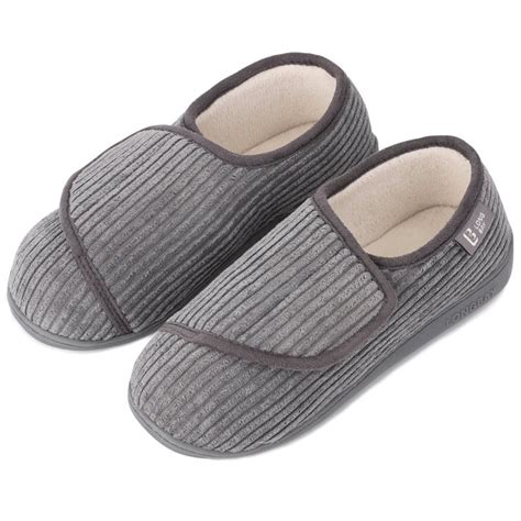 Longbay Womens Furry Memory Foam Diabetic Slippers Comfy Cozy