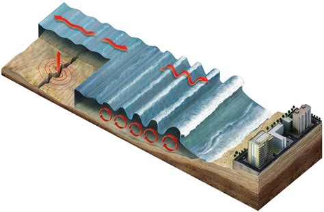 Tsunami Entstehung Infografik Wie Ein Tsunami Entsteht Freie Presse Daher Kann Er Im