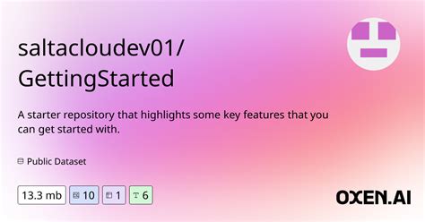 Saltacloudev01 Gettingstarted Datasets At Oxen Ai