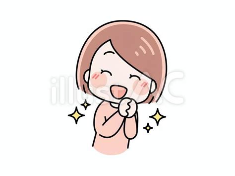 お願いをする女性イラスト No 22910665／無料イラスト フリー素材なら「イラストac」