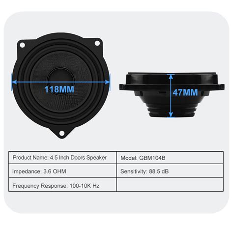 Isudar 45 Inch Doors Speaker For Bmw E60 E70 E81 E90 F10 F20 F30