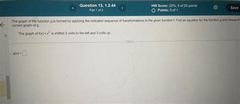 solved the graph of the function g is formed by applying the