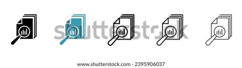 Scrutiny Info Vector Illustration Set Accounting Stock Vector Royalty