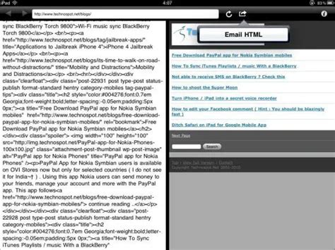 How To View Page Source Of Webpage On Ipad