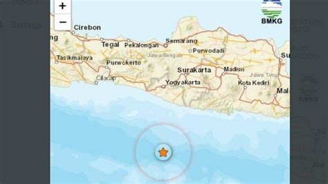 Gempa Bumi Malam Ini Di Yogyakarta Pusat Guncangan Di Laut Berikut