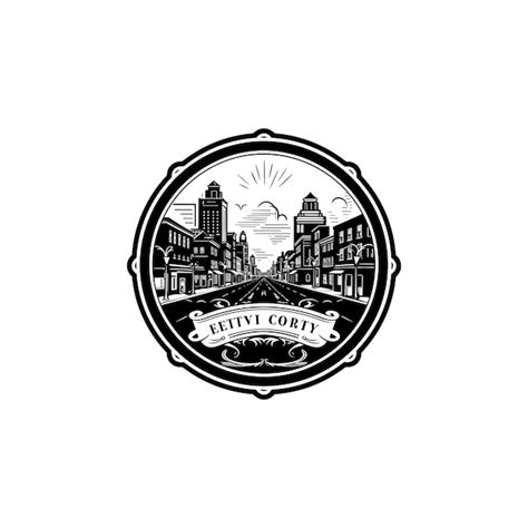 Design Vetorial De Logotipo De Edifícios Antigos Urbanos Vetor Premium