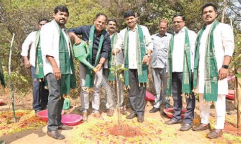 Mp Santosh Participates In Green India Challenge Prog