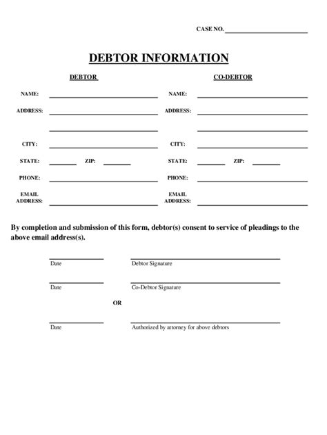 Fillable Online Revised Debtor Address Information Pink Sheet Xlsx Fax Email Print PdfFiller