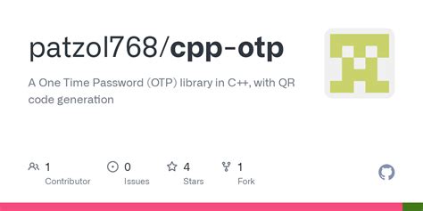 Github Patzol768cpp Otp A One Time Password Otp Library In C