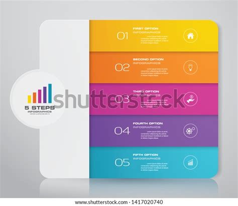 5 Steps Infographics Chart Design Element เวกเตอร์สต็อก ปลอดค่าลิขสิทธิ์ 1417020740