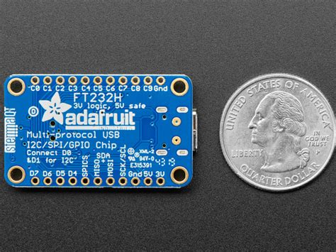 Adafruit Ft232h Breakout General Purpose Usb To Gpiospii2c Kiwi Electronics