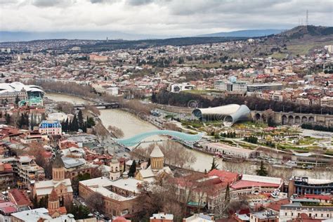 Panoramic View Of Tbilisi The Editorial Photography Image Of Tourism