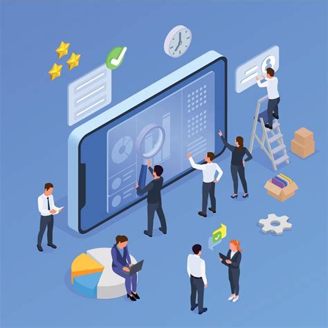 Business Software Isometric Design Concept 19155942 Vector Art At Vecteezy