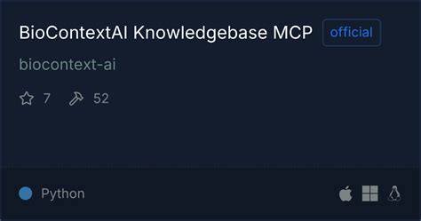 Inspect Biocontextai Knowledgebase Mcp Glama