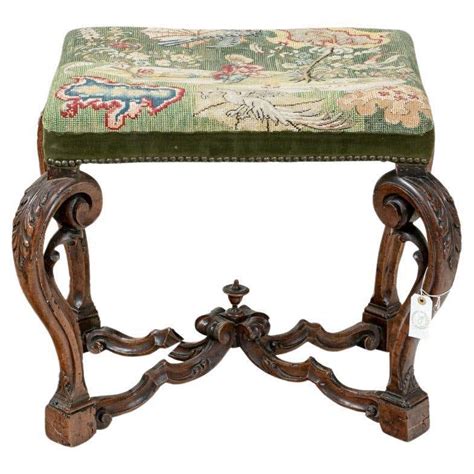 Pair Of 18th Century Tapestry Covered Benches For Sale At 1stdibs