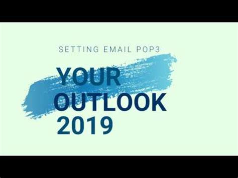 How To Setting POP On Microsoft Outlook YouTube