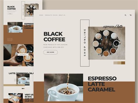 Coffee Shop Restaurant Website Restaurant Website Design Coffee