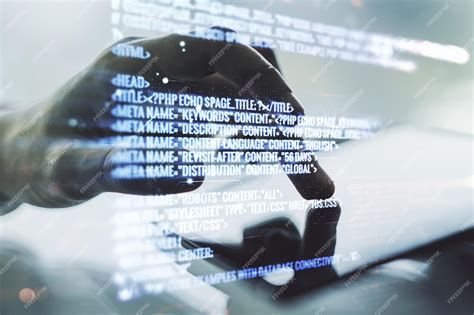 Premium Photo Abstract Creative Coding Illustration With Finger Clicks On A Digital Tablet On