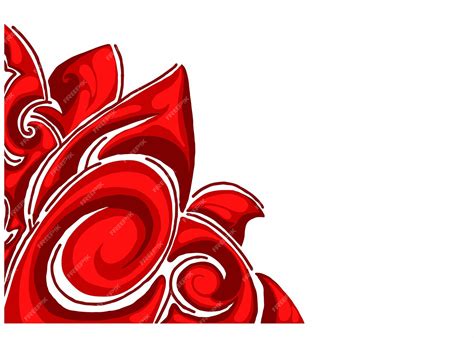 Premium Vector Red Orament Frame Border Vector For Decoration Design