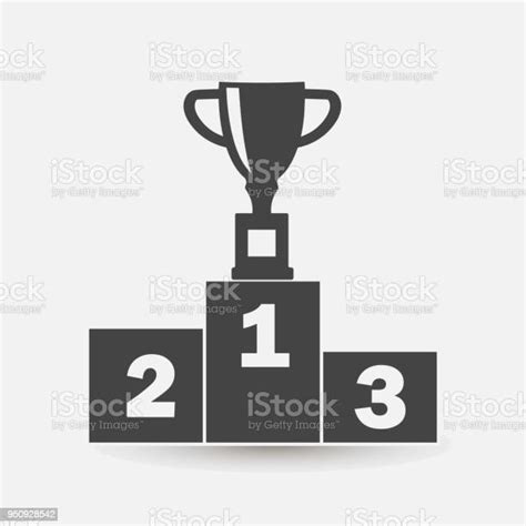 처음에 서 있는 컵 우승자의 연단의 벡터 그림 우승자의 컵 그리고 첫 번째 및 세 번째 장소 승자의 연단 1위에 대한 스톡 벡터 아트 및 기타 이미지 Istock