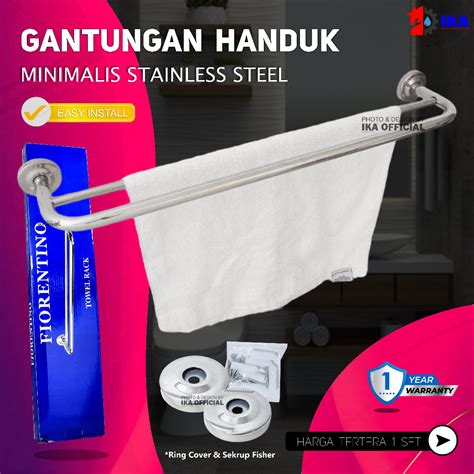 Jual Gantungan Handuk Baris Stainless Stell Cm Promo Rak Handuk Cm Baris