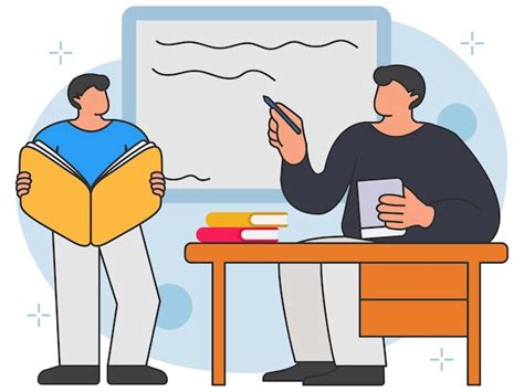 Professores Do Sexo Masculino A Ensinar Na Sala De Aula Vetor Premium